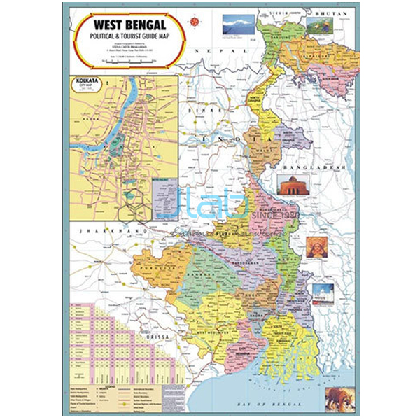 West Bengal Political Map Chart Manufacturers, Supplier & Exporters in ...