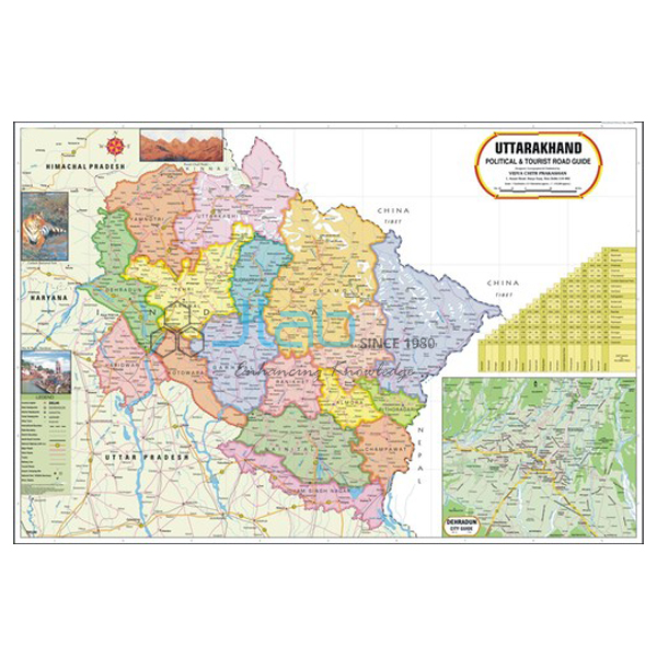 Uttarakhand Political Map Chart Manufacturers, Supplier & Exporters in ...